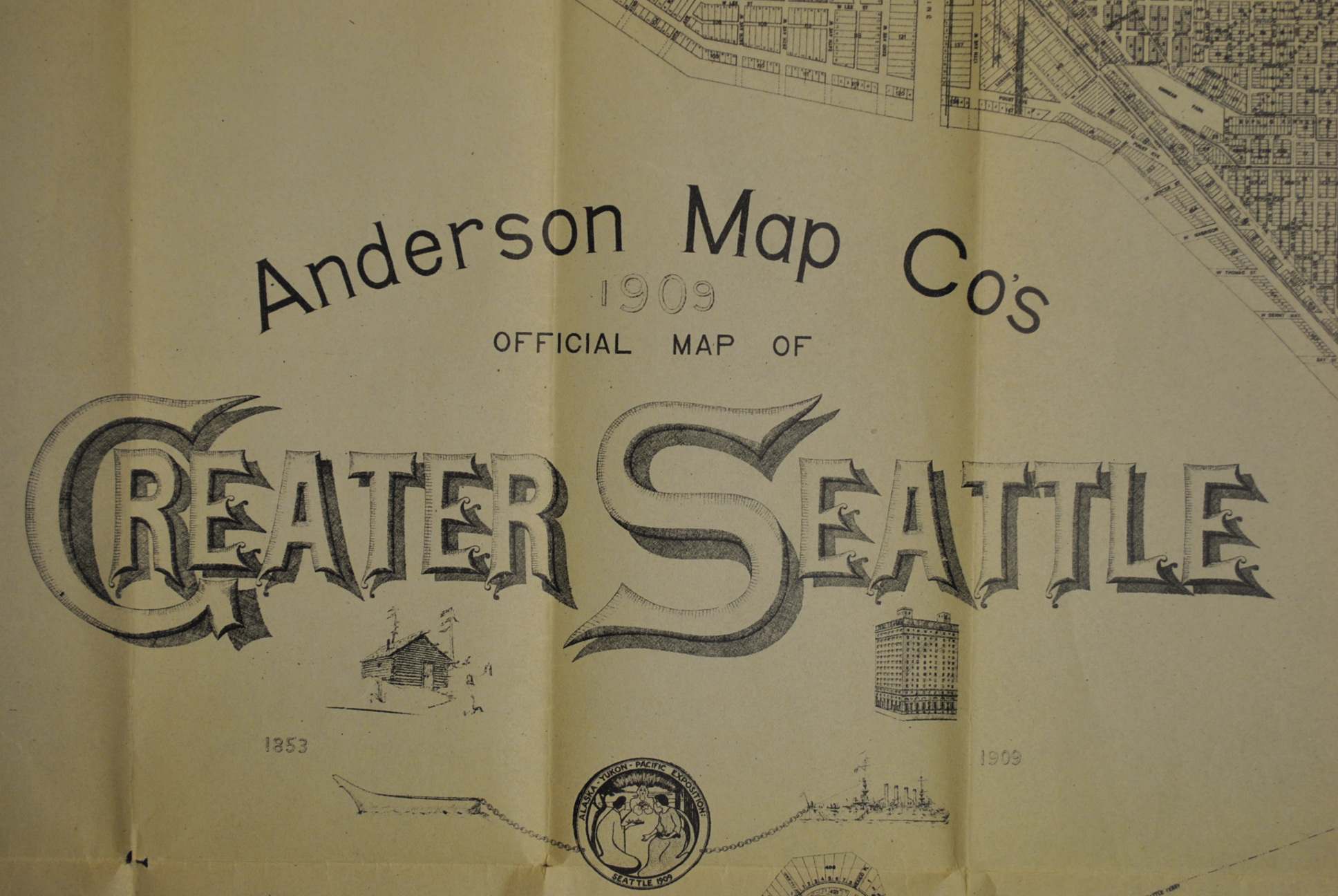 Seattle, Washington 1909 (Official Map of Greater Seattle) - Kroll ...