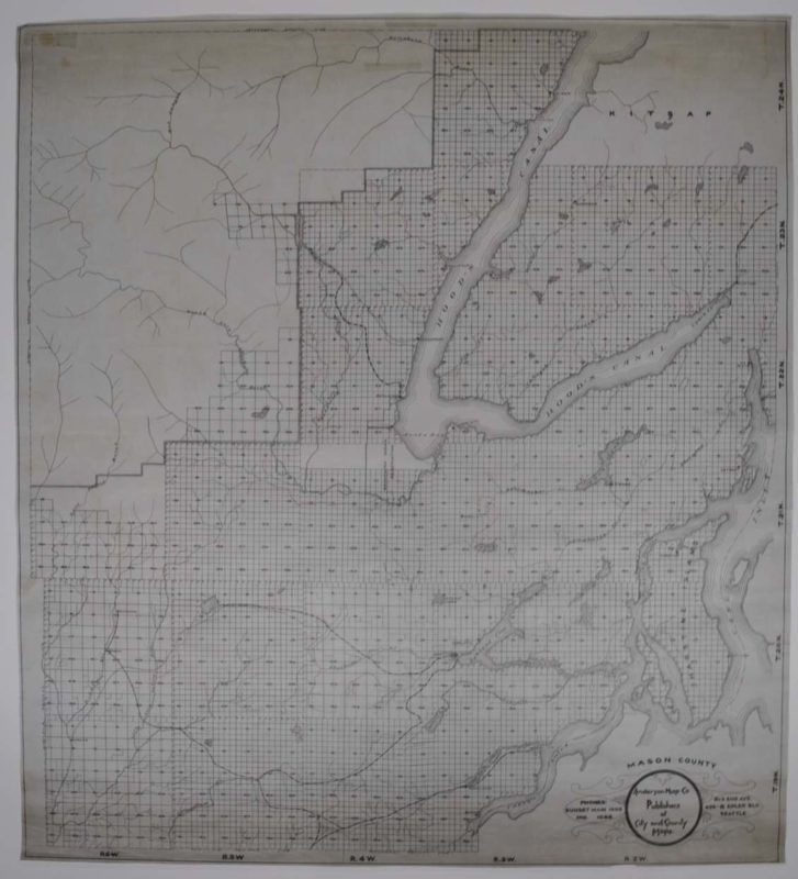 Mason County, Washington circa 1910 - Kroll Antique Maps