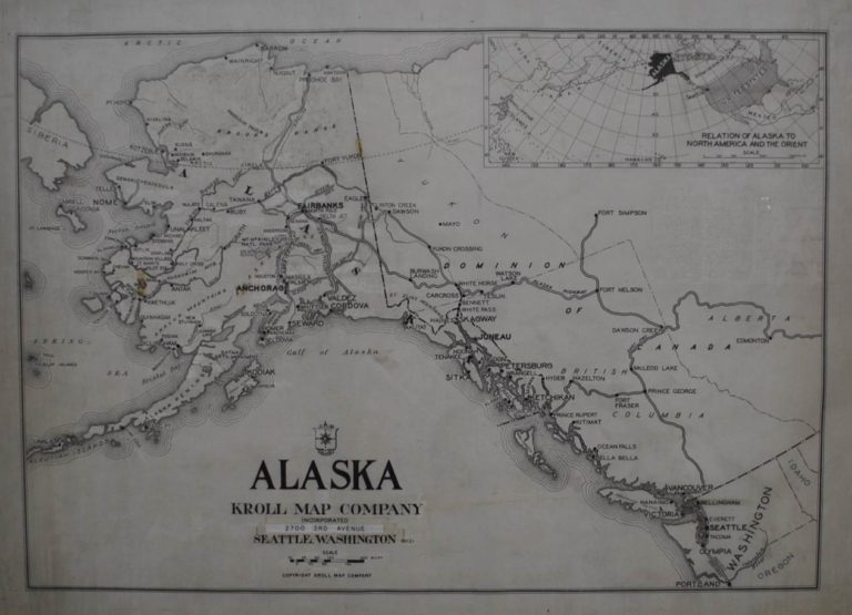 Alaska circa 1960’s - Kroll Antique Maps