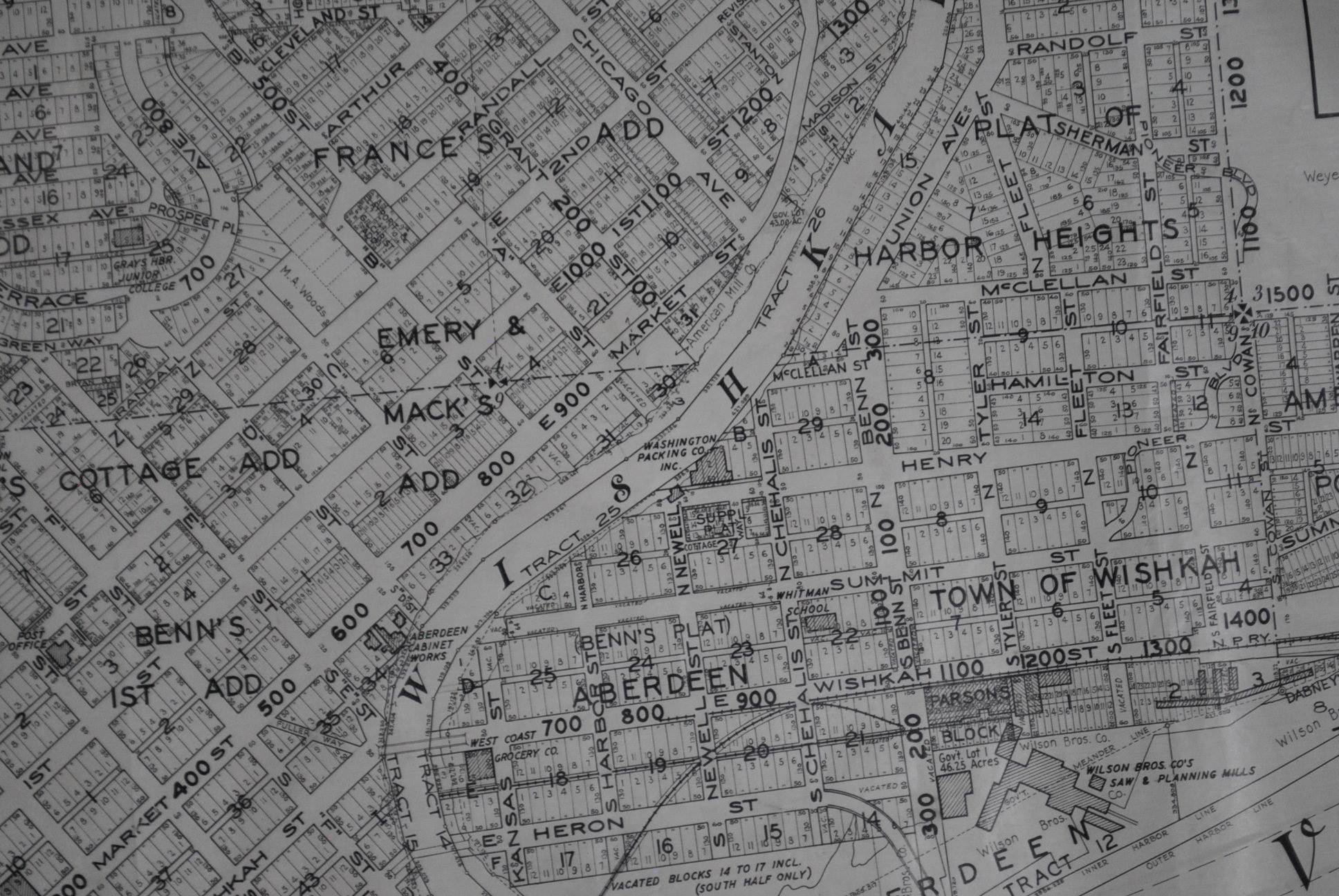 Thurston County, Washington circa 1910's - Kroll Antique Maps