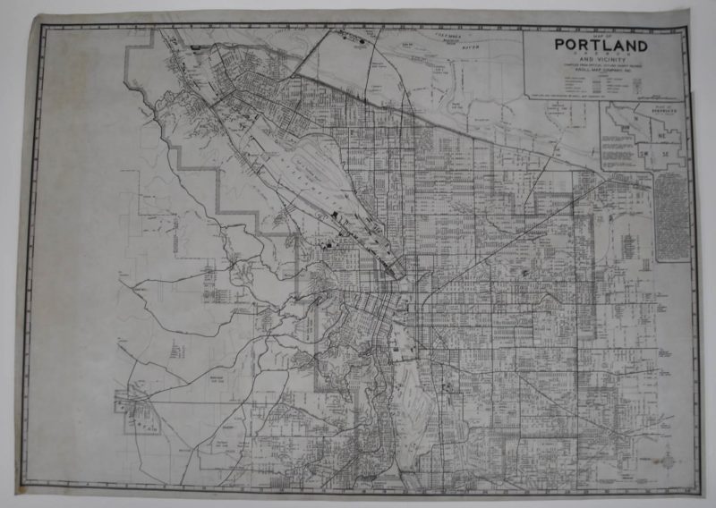 Portland, Oregon circa 1930s - Kroll Antique Maps