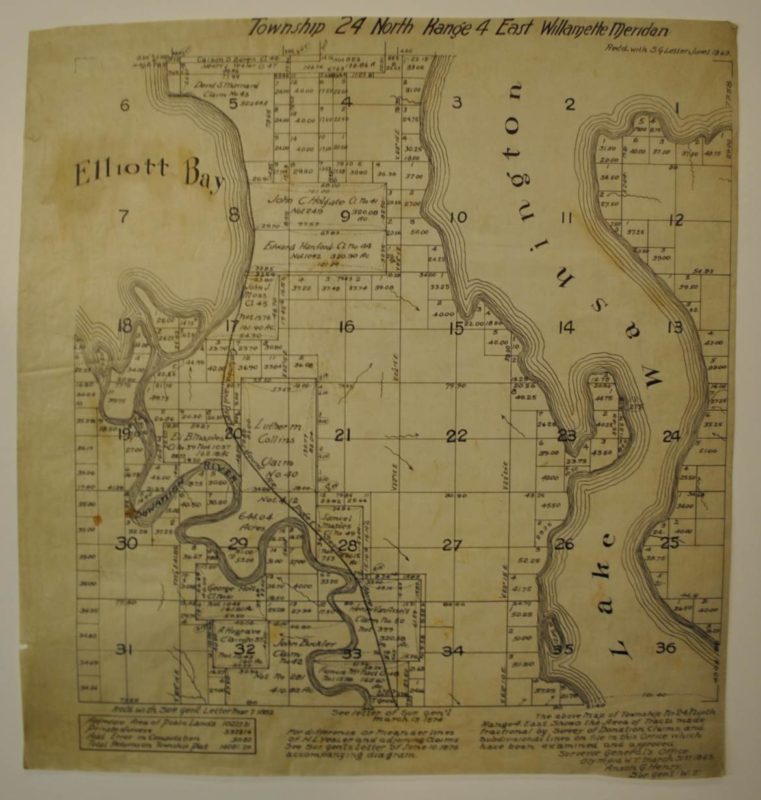 Seattle, Washington Township Map circa 1890s - Kroll Antique Maps