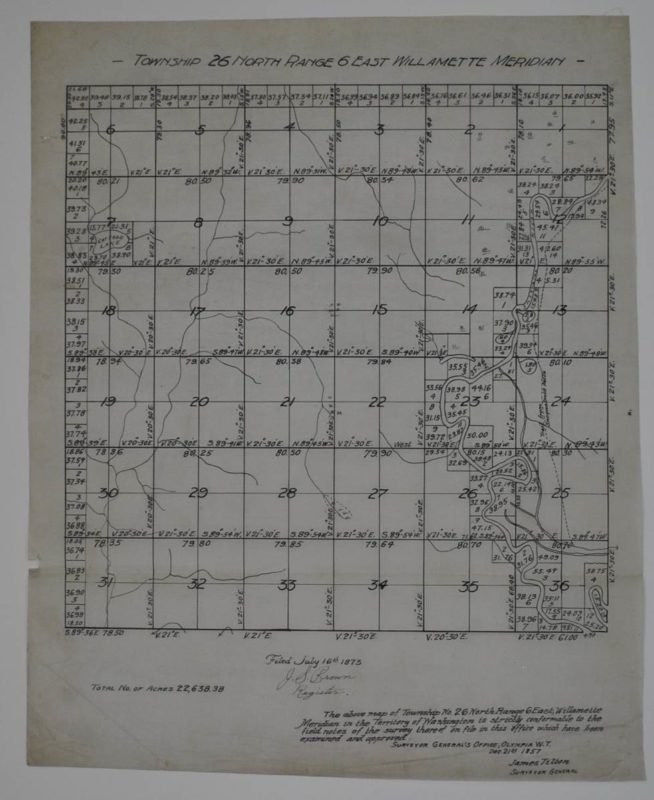 Duvall, Washington Township Map circa 1890s - Kroll Antique Maps
