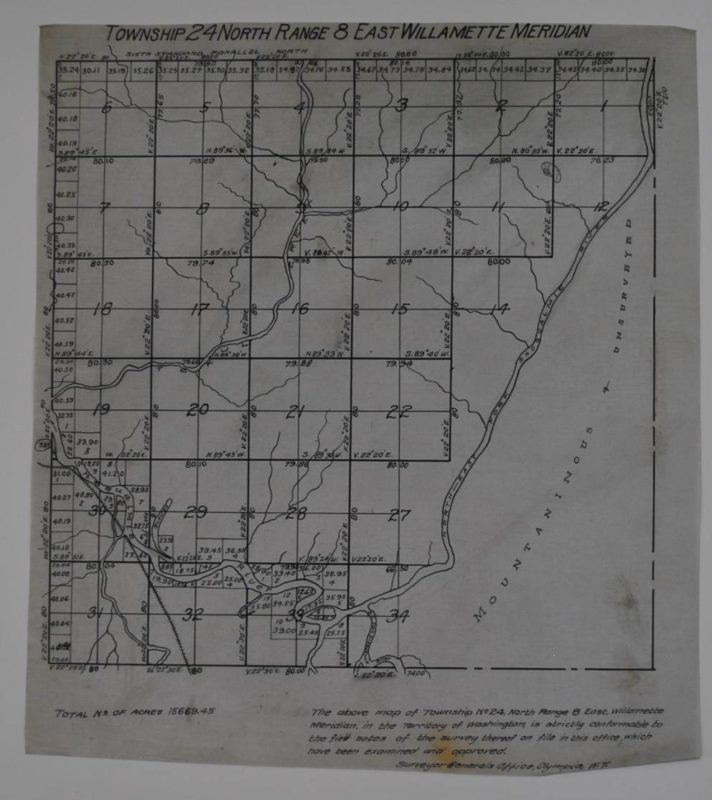 Snoqualmie, Washington Township Map circa 1890s - Kroll Antique Maps