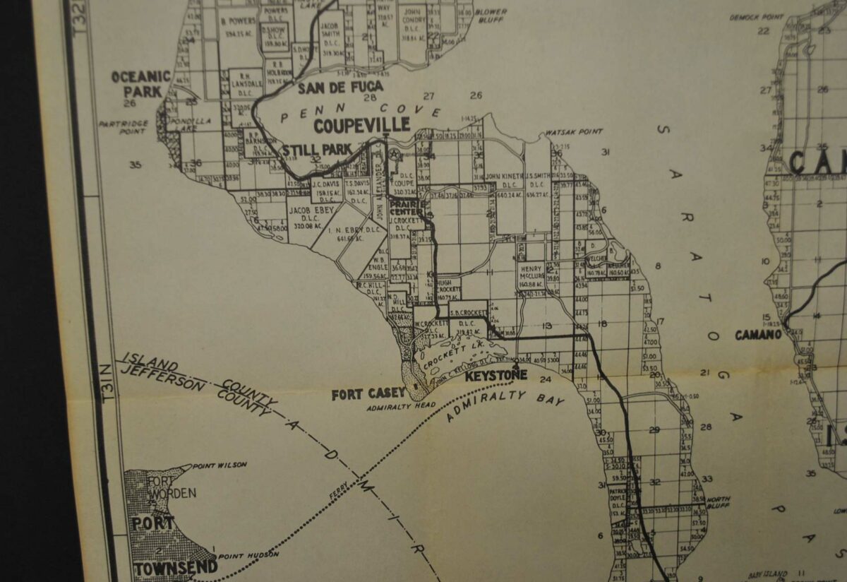 Island County, Washington circa 1920’s - Kroll Antique Maps