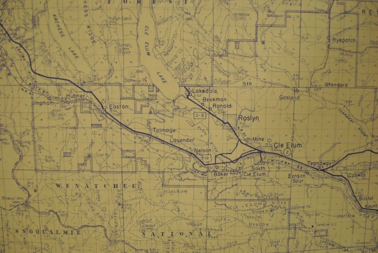 Kittitas County, Washington circa 1950’s - Kroll Antique Maps