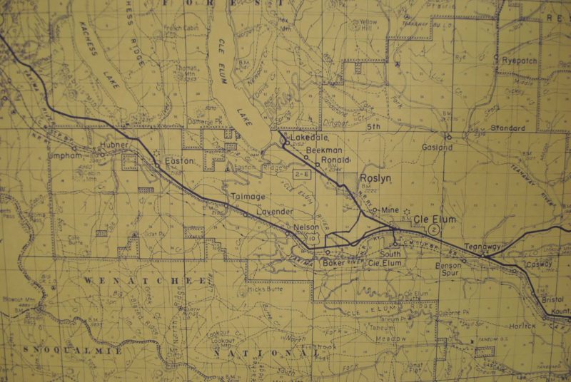 Kittitas County, Washington circa 1950’s - Kroll Antique Maps