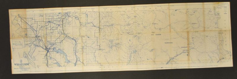 Whatcom County, Washington circa 1930’s - Kroll Antique Maps