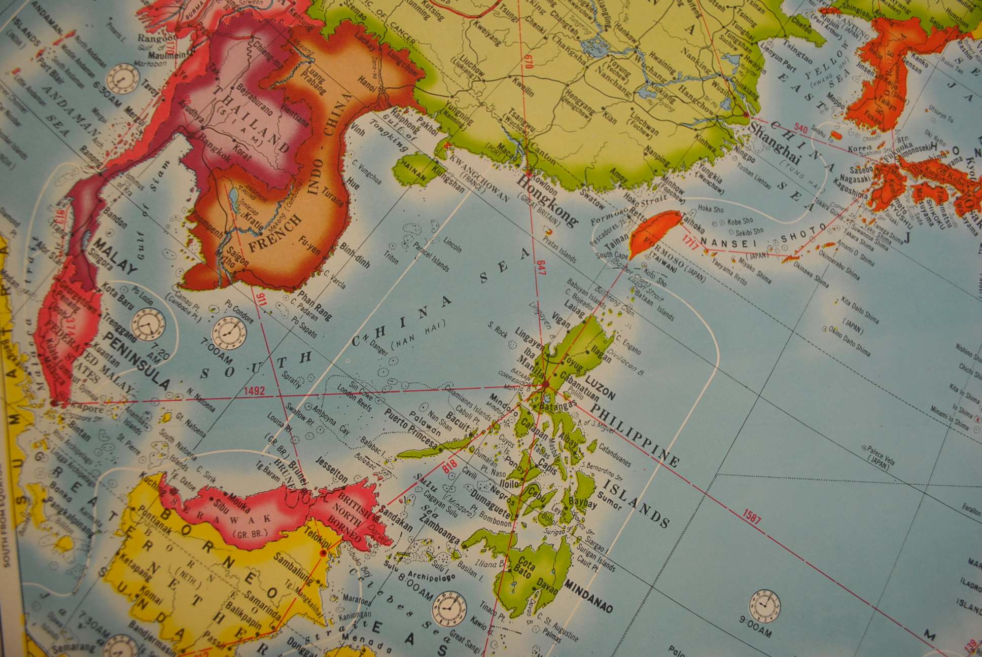North Pacific circa 1945 - Kroll Antique Maps