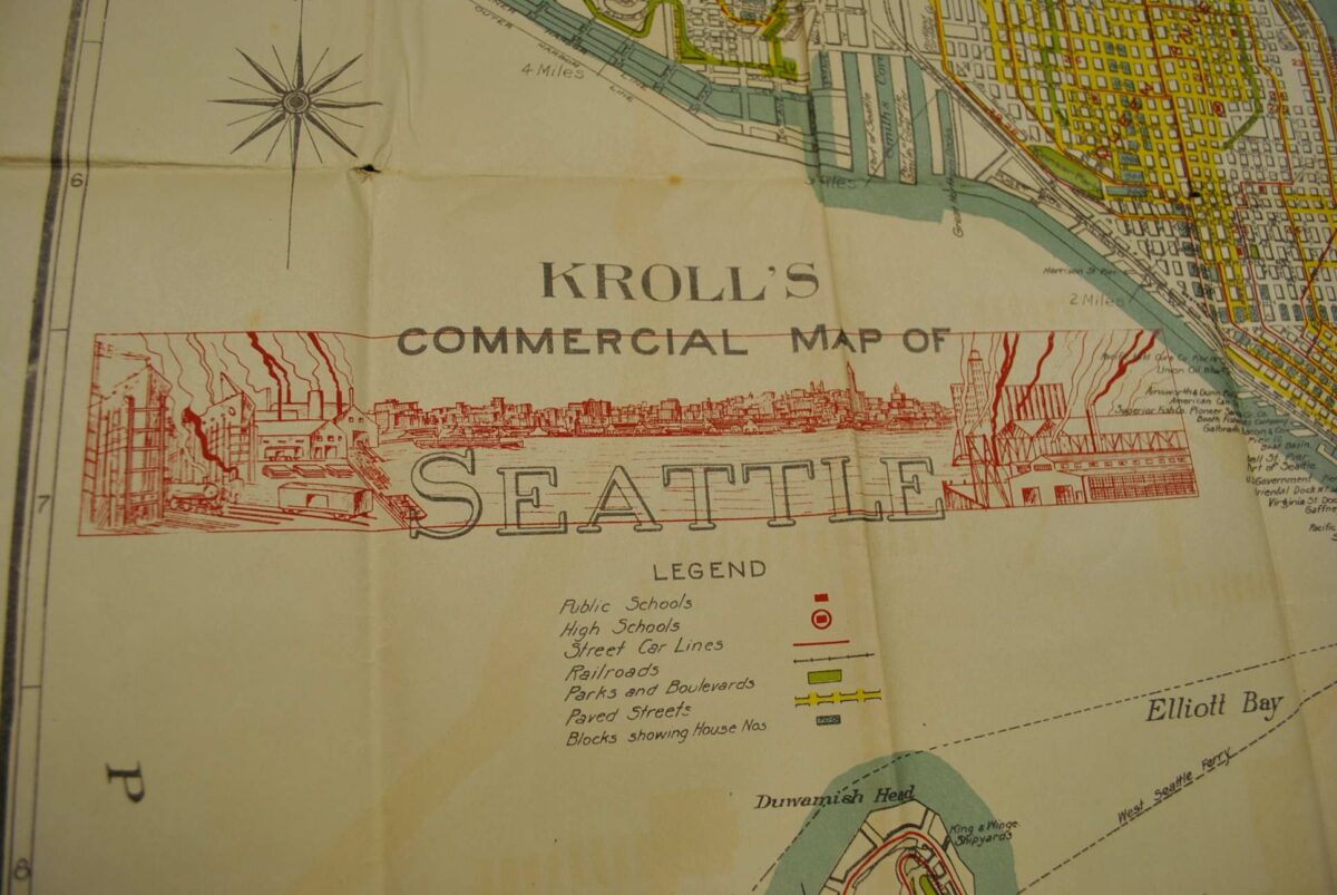 Map Of Seattle Circa 1900