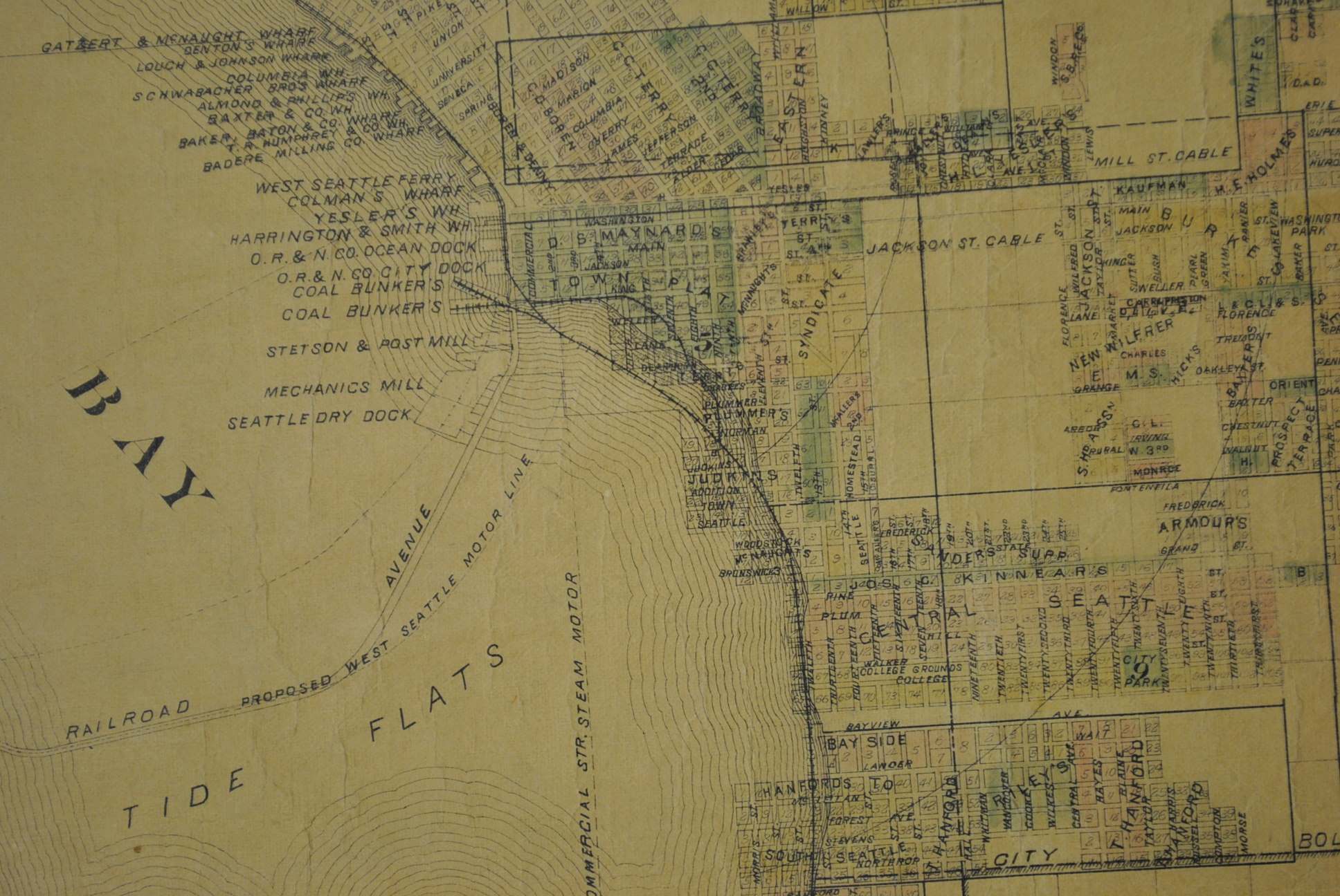 Seattle, Washington 1890 - Kroll Antique Maps