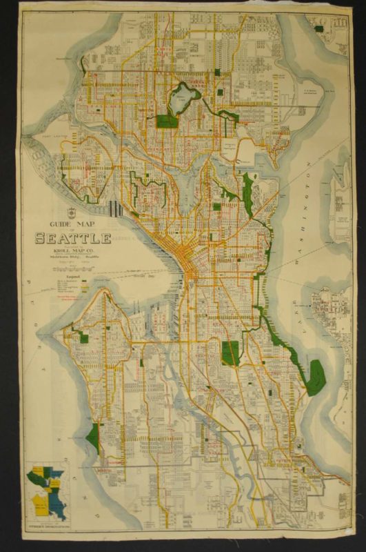 Seattle, Washington 1930 - Kroll Antique Maps