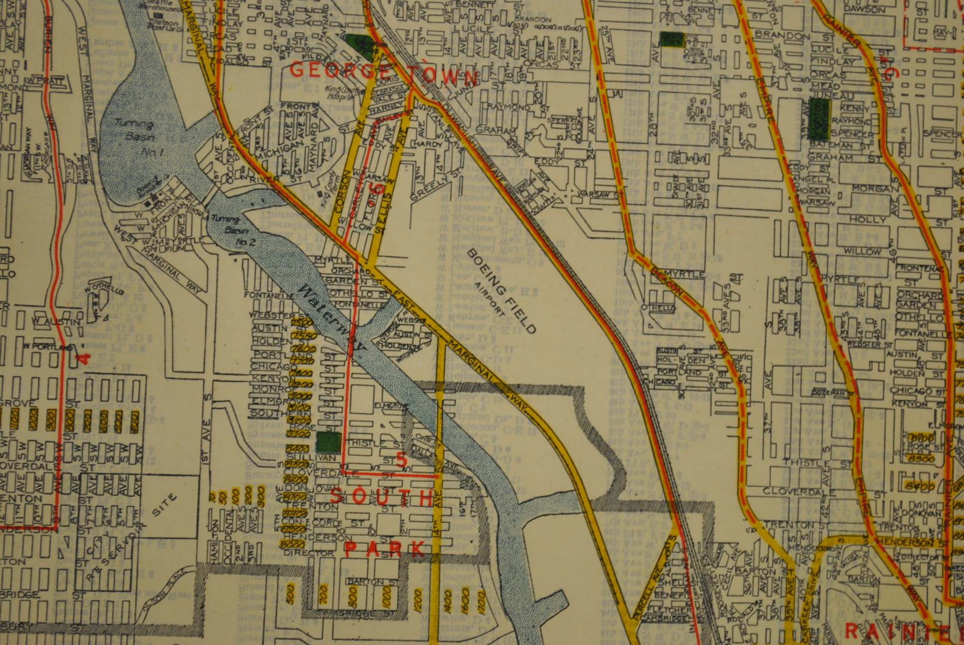 Seattle, Washington 1930 - Kroll Antique Maps