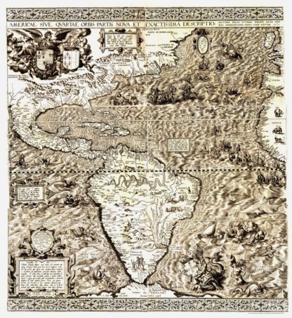 Americas 1562 (North America and South America) - Kroll Antique Maps