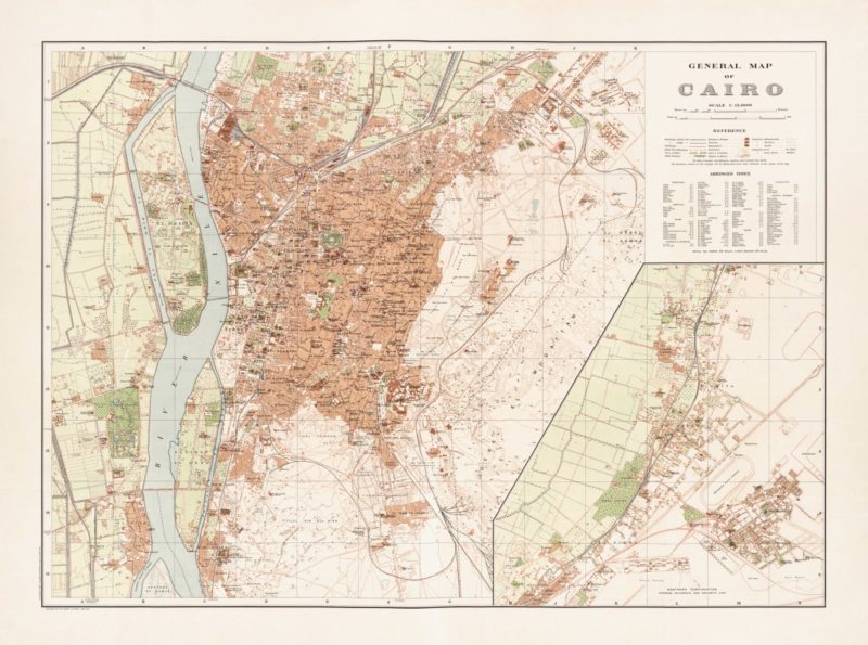 Cairo, Egypt 1920 - Kroll Antique Maps