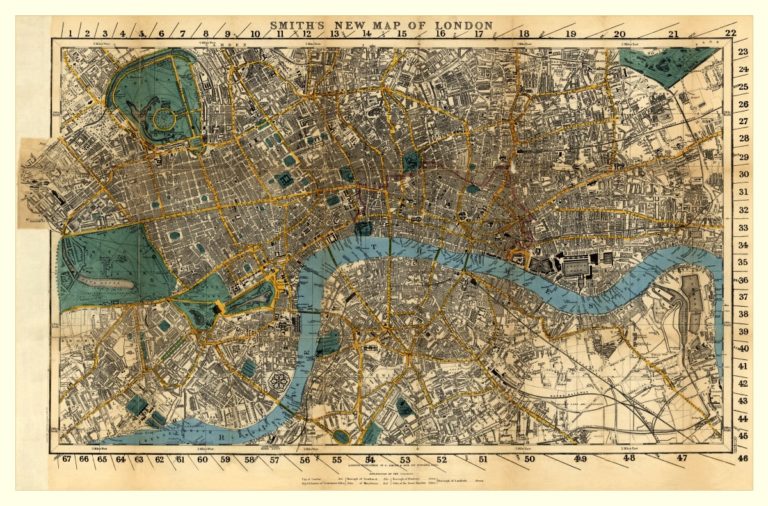 London, England 1860 - Kroll Antique Maps