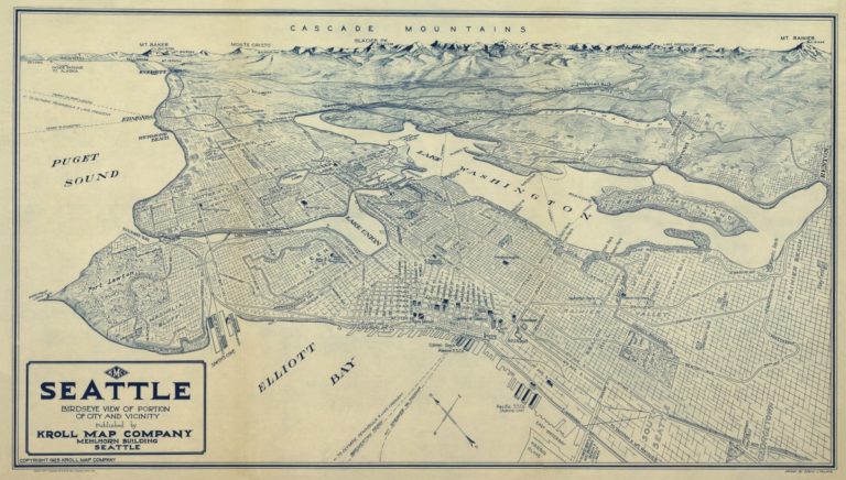 Seattle, Washington 1925 - Kroll Antique Maps