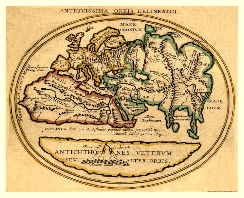 World map, Date Unknown - Kroll Antique Maps