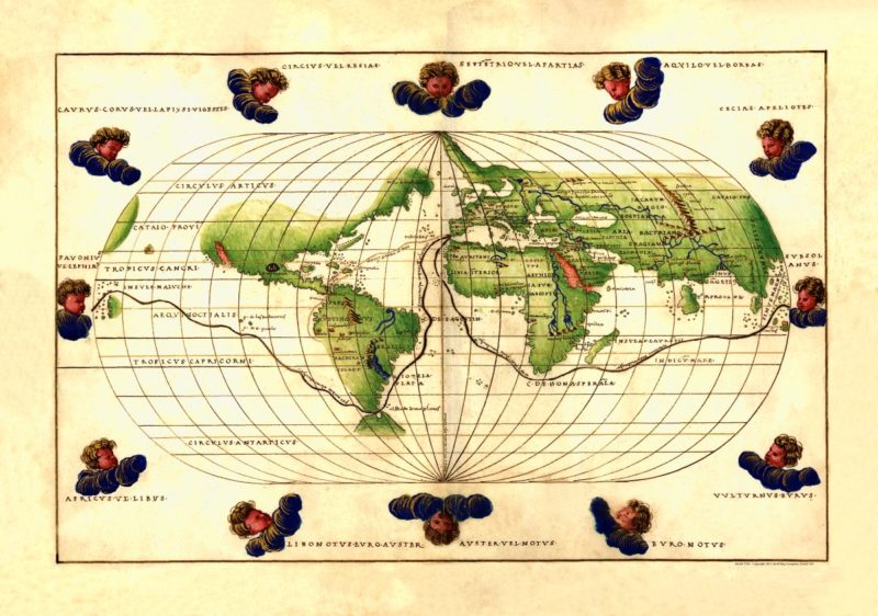 World 1544-1 (early portolan map) - Kroll Antique Maps