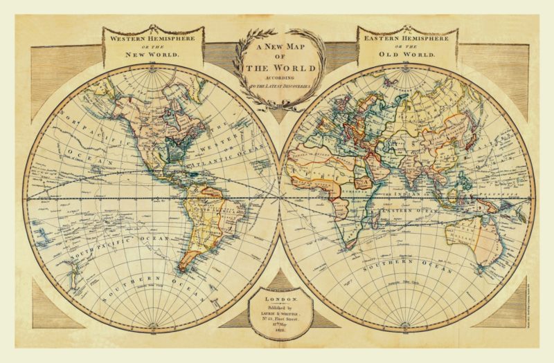 World 1812 (1) ‘New and Old Worlds’ - Kroll Antique Maps